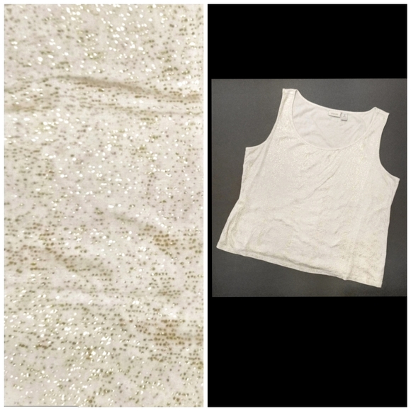 Chico's | Tops | Nwot Chicos Metallic Gold Speckled Tank Top | Poshmark